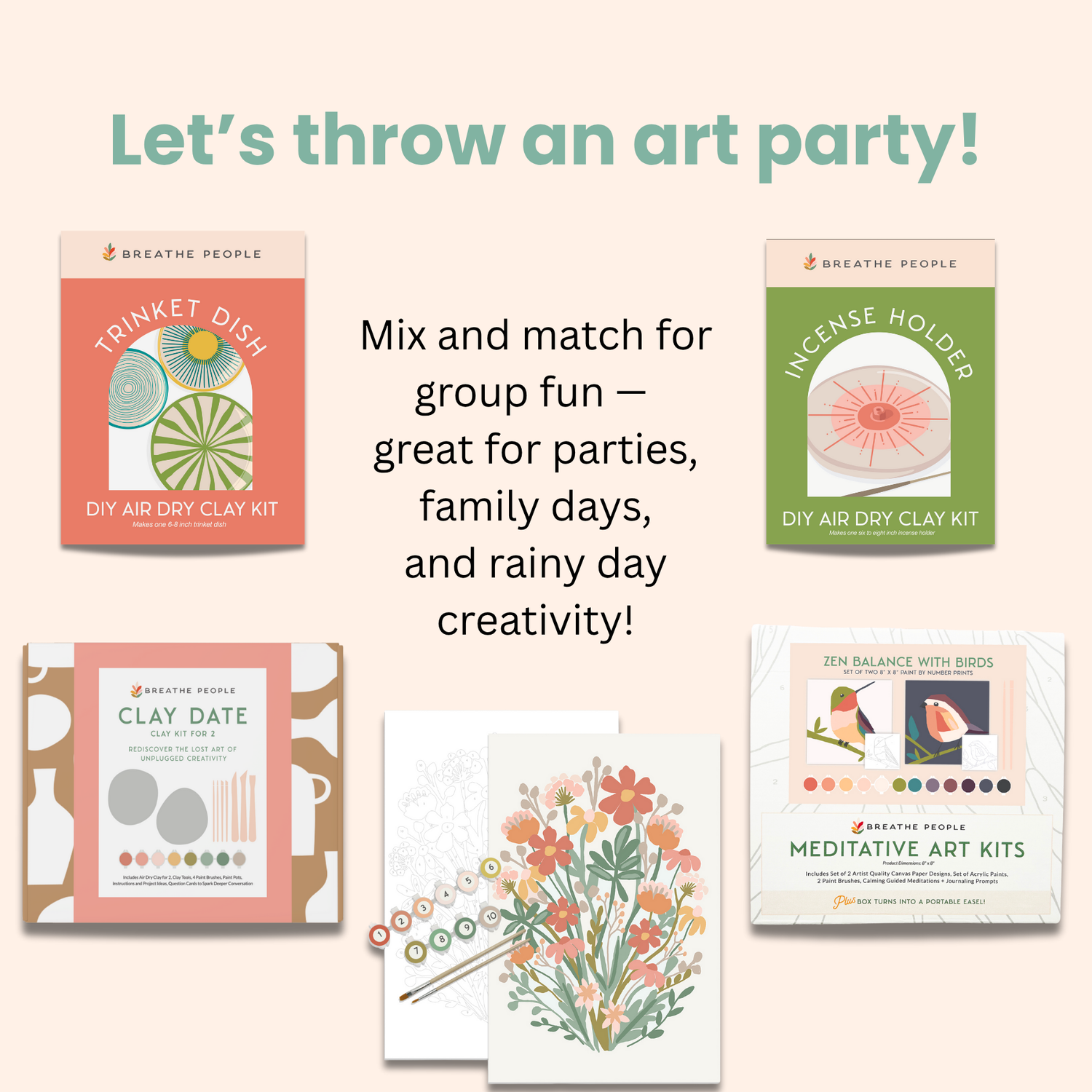 Petite Artisan Clay Date: Clay Kit for 2 – Breathe People