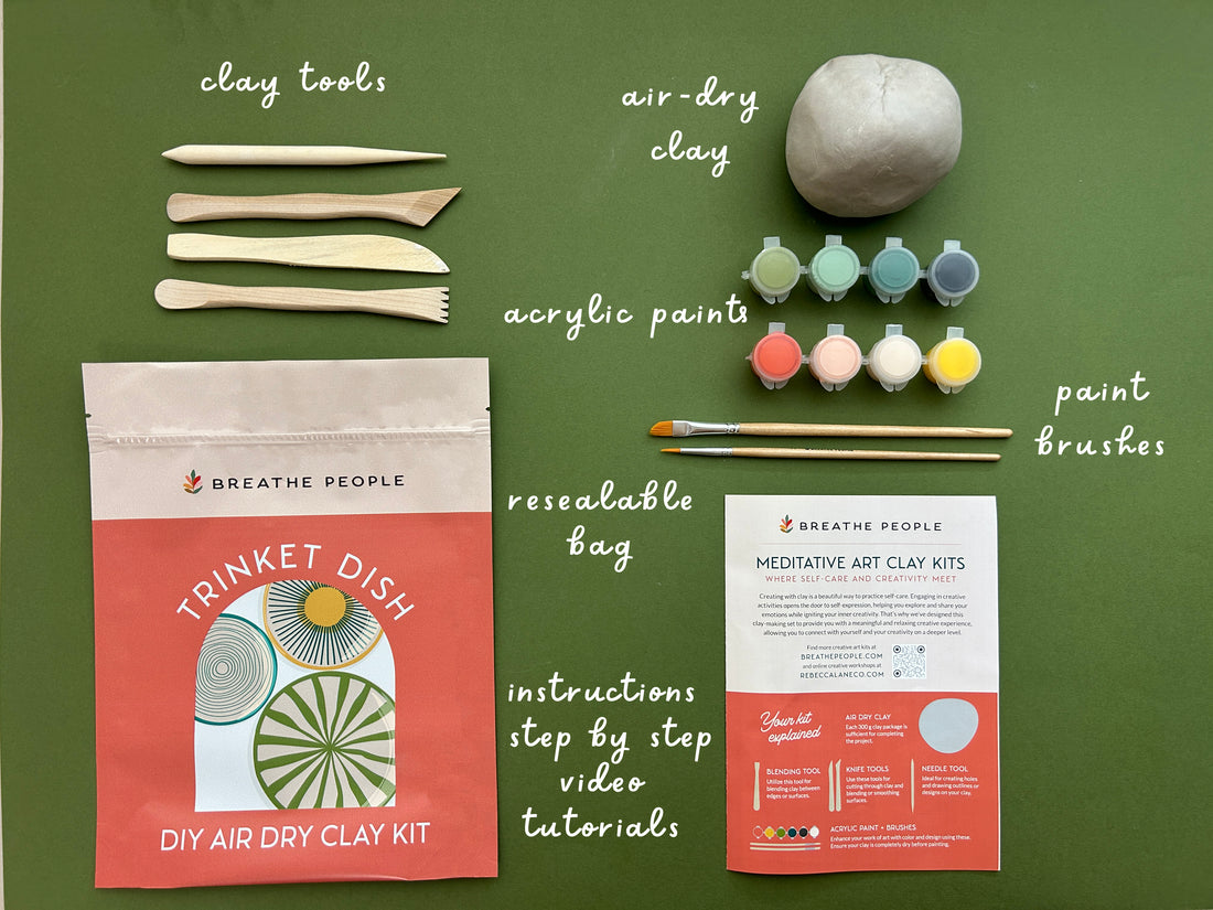 Trinket Dish Air Dry Clay Kit – Breathe People